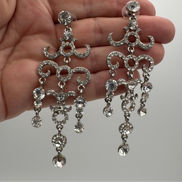 Unknown | Jewelry | Drag Queen Chandelier Earrings Rhinestone Statement ...